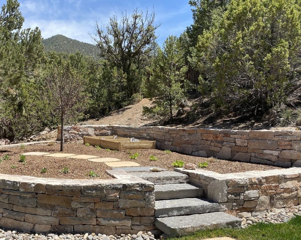 Flagstone Installation in Santa Fe - McCumber Fine Gardens